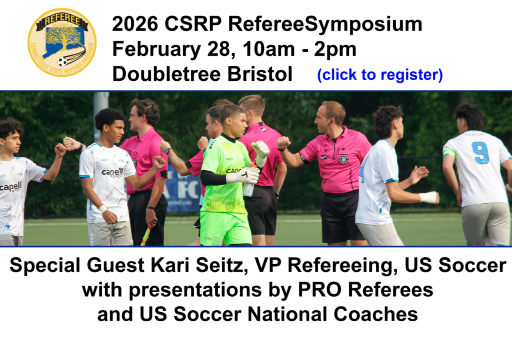 Connecticut State Referee Program – All things relate to officiating soccer in CT